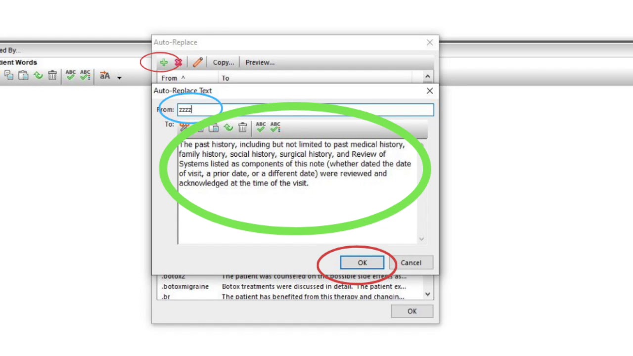 New AutoReplace entry in Allscripts EHR