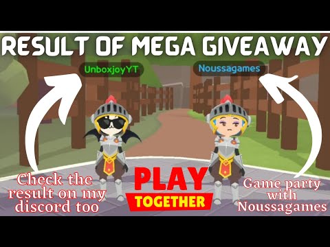 Result of the *Mega Giveaway in the Play Together Game* || Play together app safe game || Unbox Joy