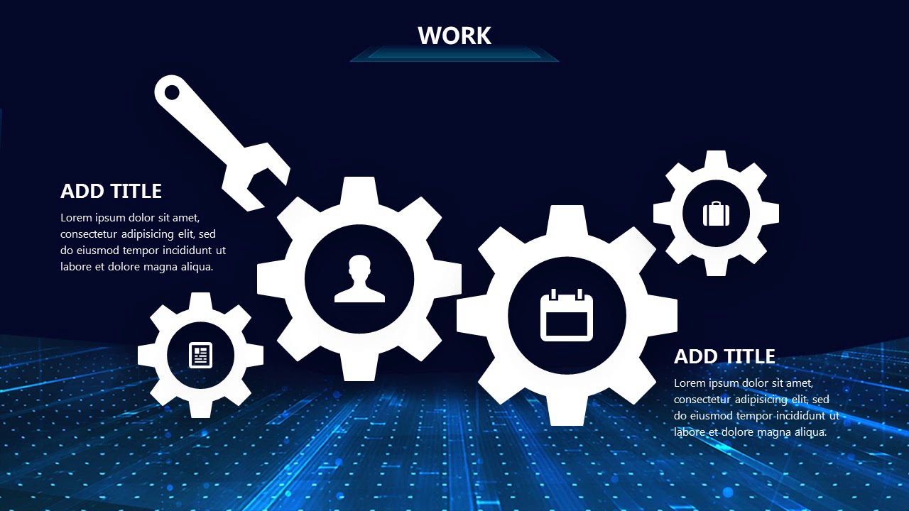 Blue technology business PowerPoint