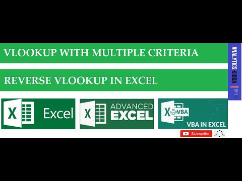 VLOOKUP with Multiple Criteria in Excel and Reverse VLOOKUP in Excel