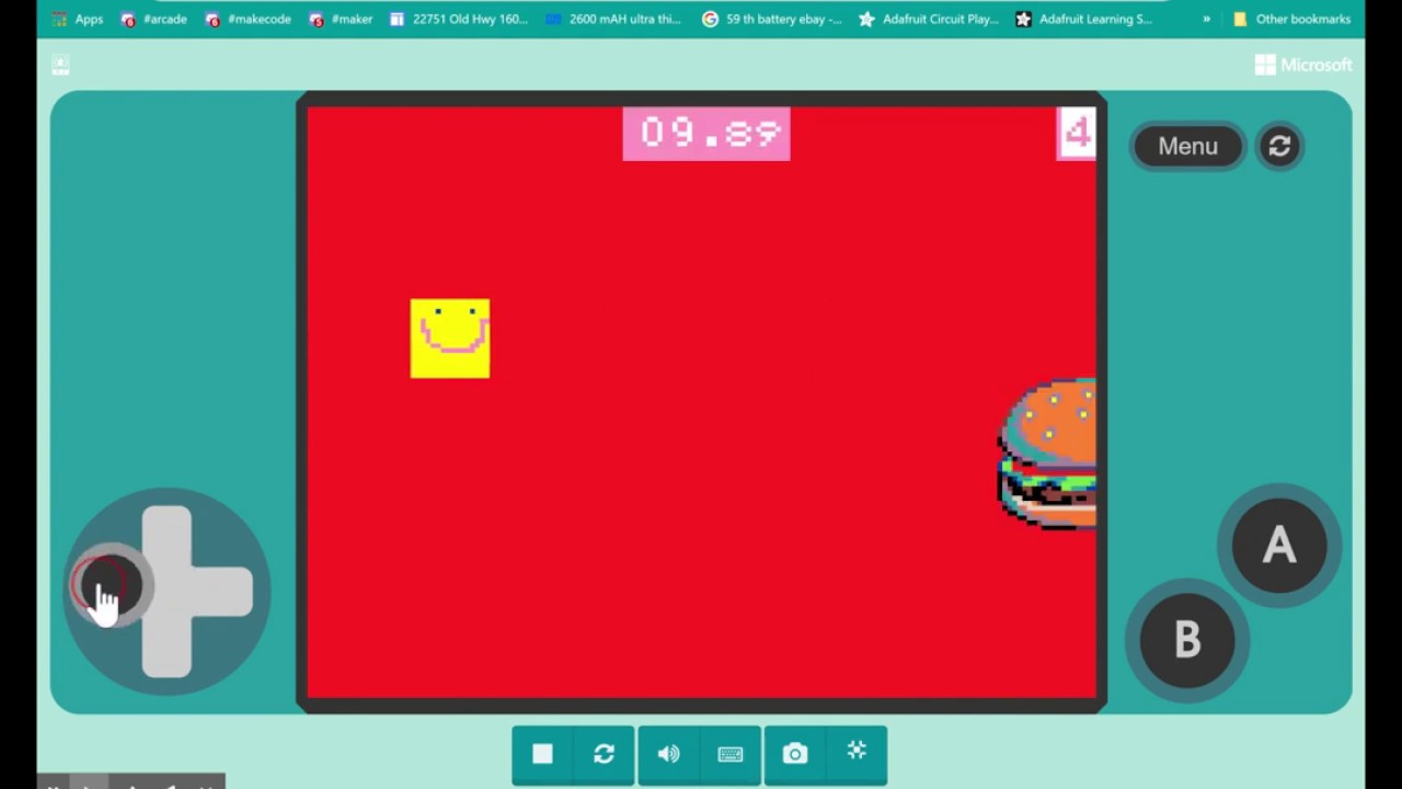 MakeCode Arcade first Tutorial example