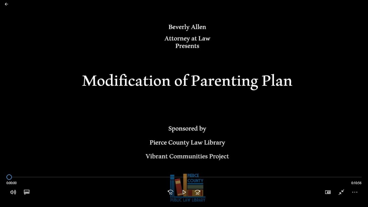 Modification of Parenting Plan