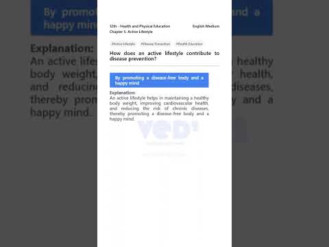 Active Lifestyle: Key to Disease Prevention | Health & PE