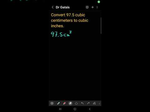 #convert #physics #volume 1 #cubic #cm #centimeters #in #inches
