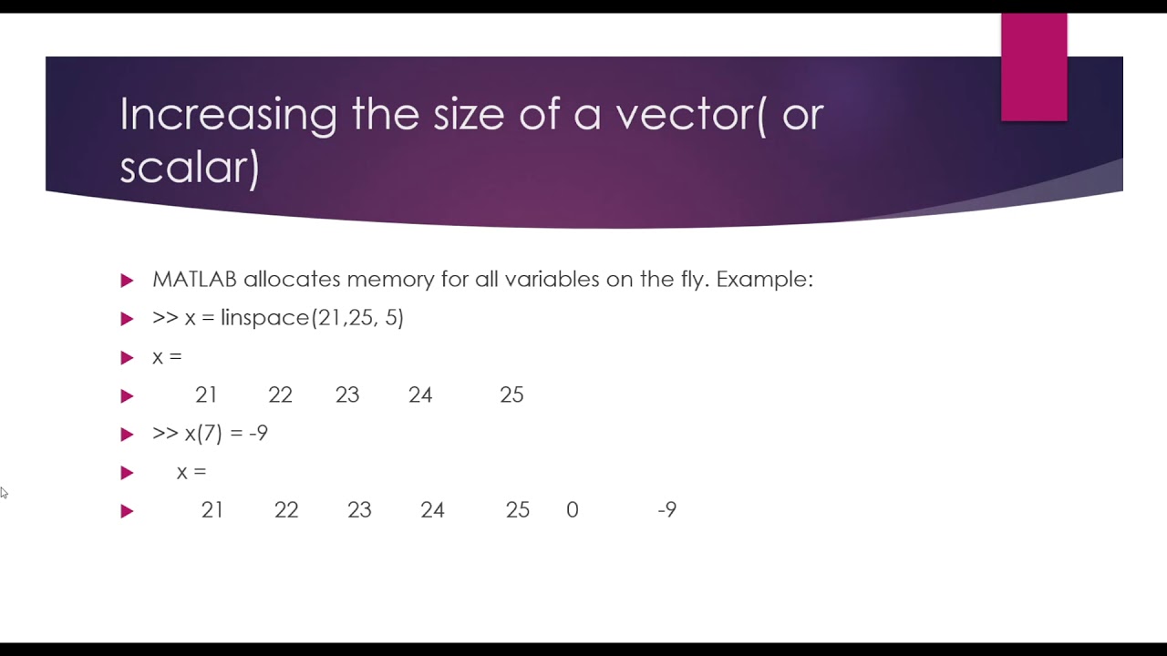 MATLAB For Engineers - Vectors
