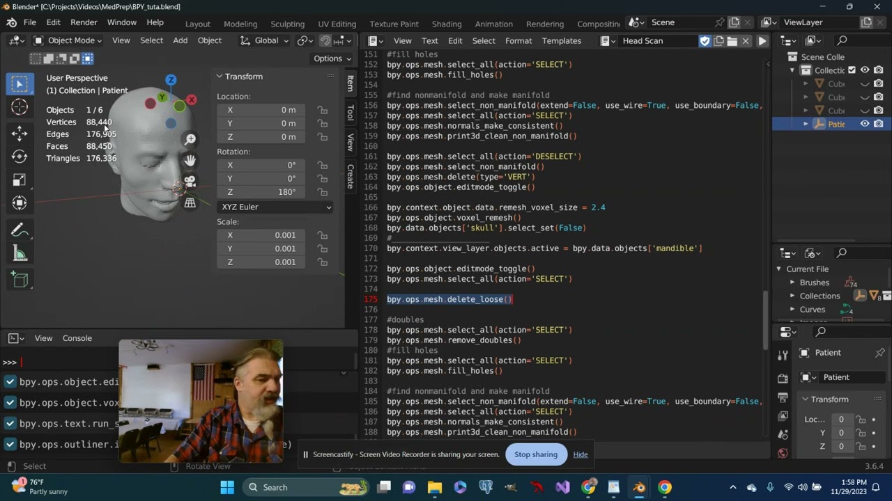 Basic Clean Up in Blender Python