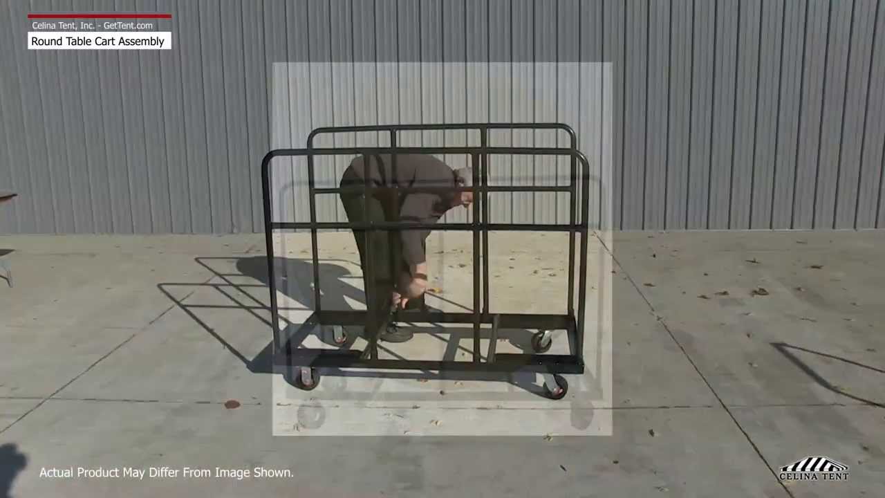Round Table Cart for Storage & Transport - Assembly Instructions