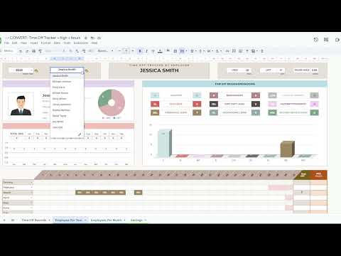 I. Paid Time Off (PTO) Tracker Explained- Employees Image Profile Setup - Paid Time Off Settings Tab
