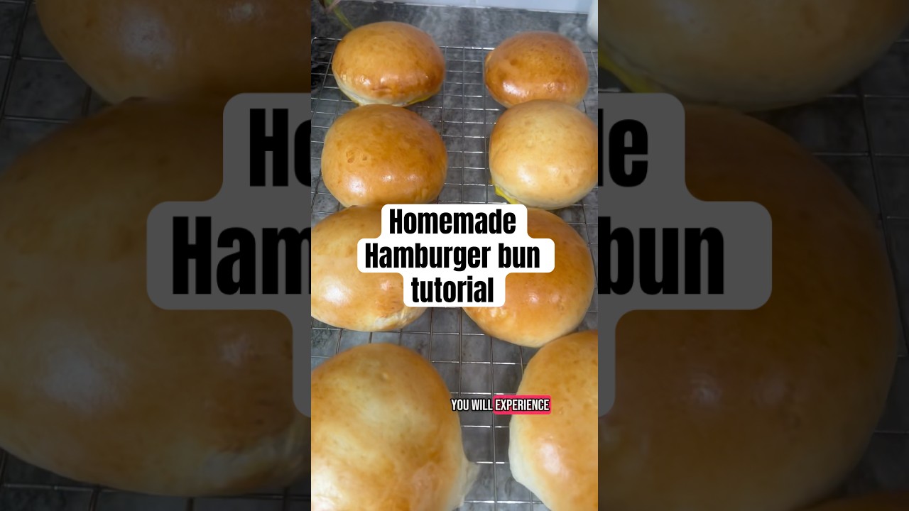 Homemade Hamburger bun tutorial! #homemadebread #bread #breadrecipe #burgers