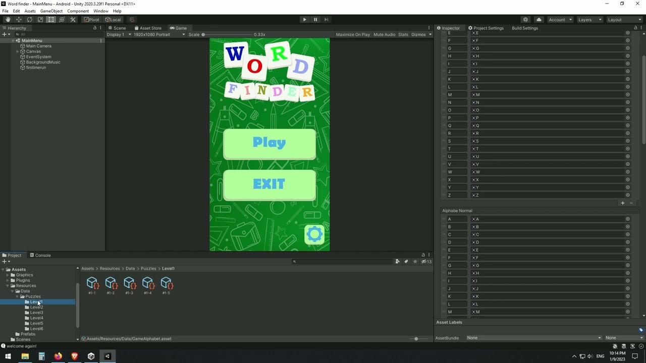 source code for unity word search without need code