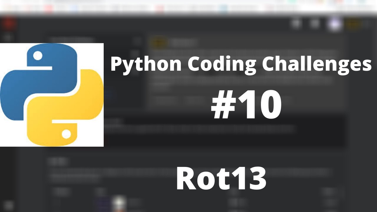 Python Coding Challenge #10: Rot13