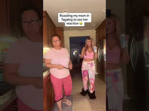 Telling my mom she stinks in Tagalog 🤣 #funny #mom #filipino