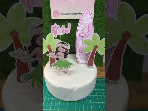 Hawaiian theme cake toppers #cricut #hawaiian #caketopper #caketopper #silhouettecameo