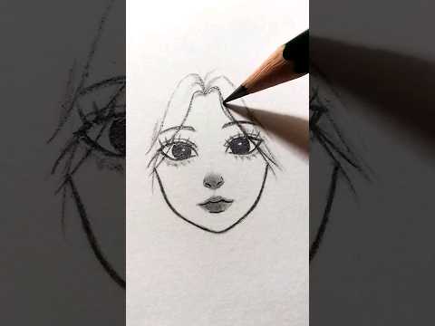 Drawing girl long hair art #art #girls #shorts