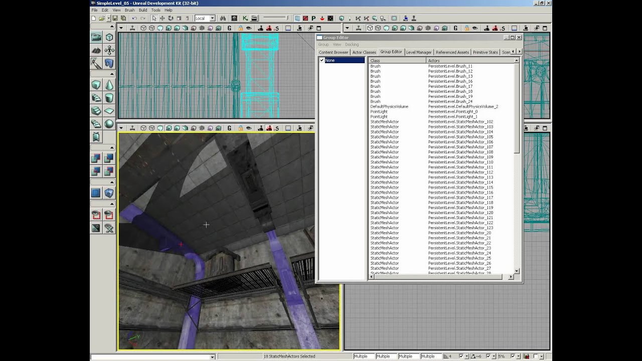 UDK Tutorials Part: 48: Simple Level: Meshing Grouping