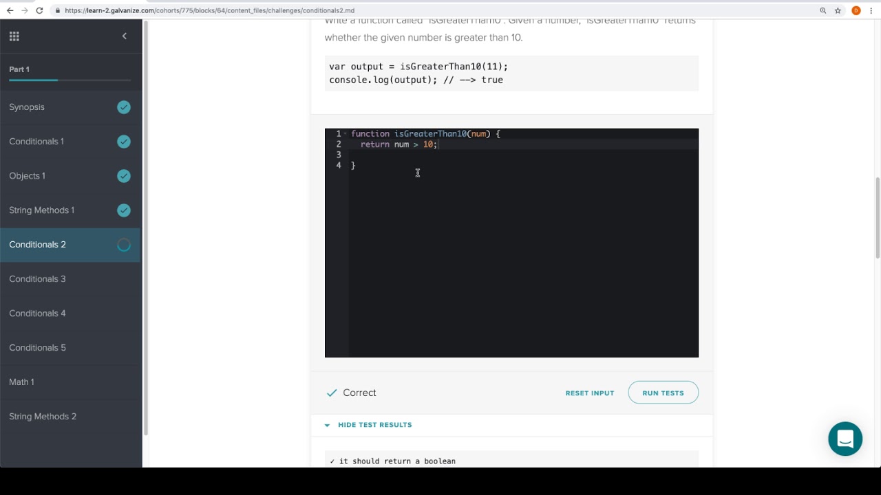 Module 1 - Conditionals 2