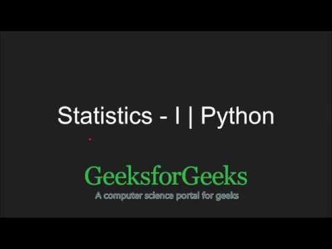 Python Programming Tutorial | Statistical Functions - Part 1 | GeeksforGeeks