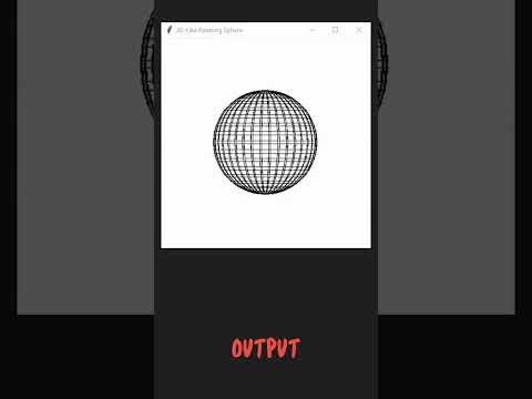 3d rotating sphere in tkinter