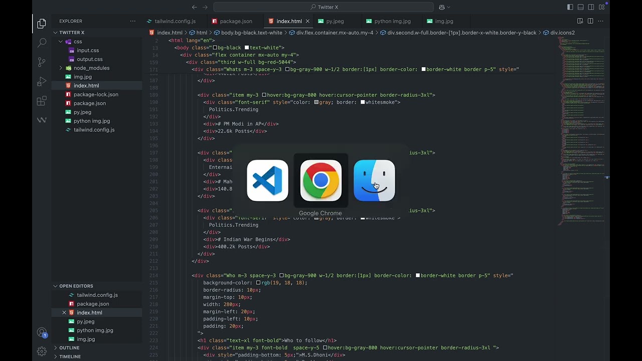 Twitter Clone Built with React & Tailwind CSS | Project Showcase