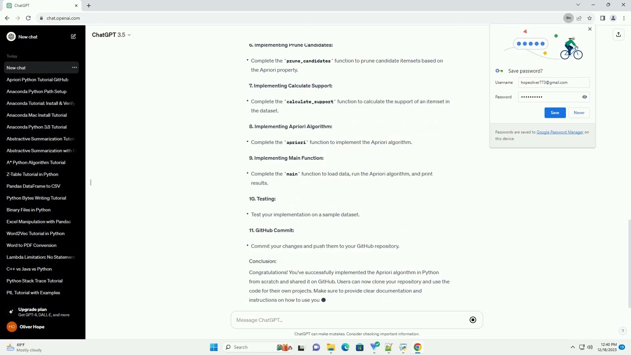 apriori algorithm python from scratch github