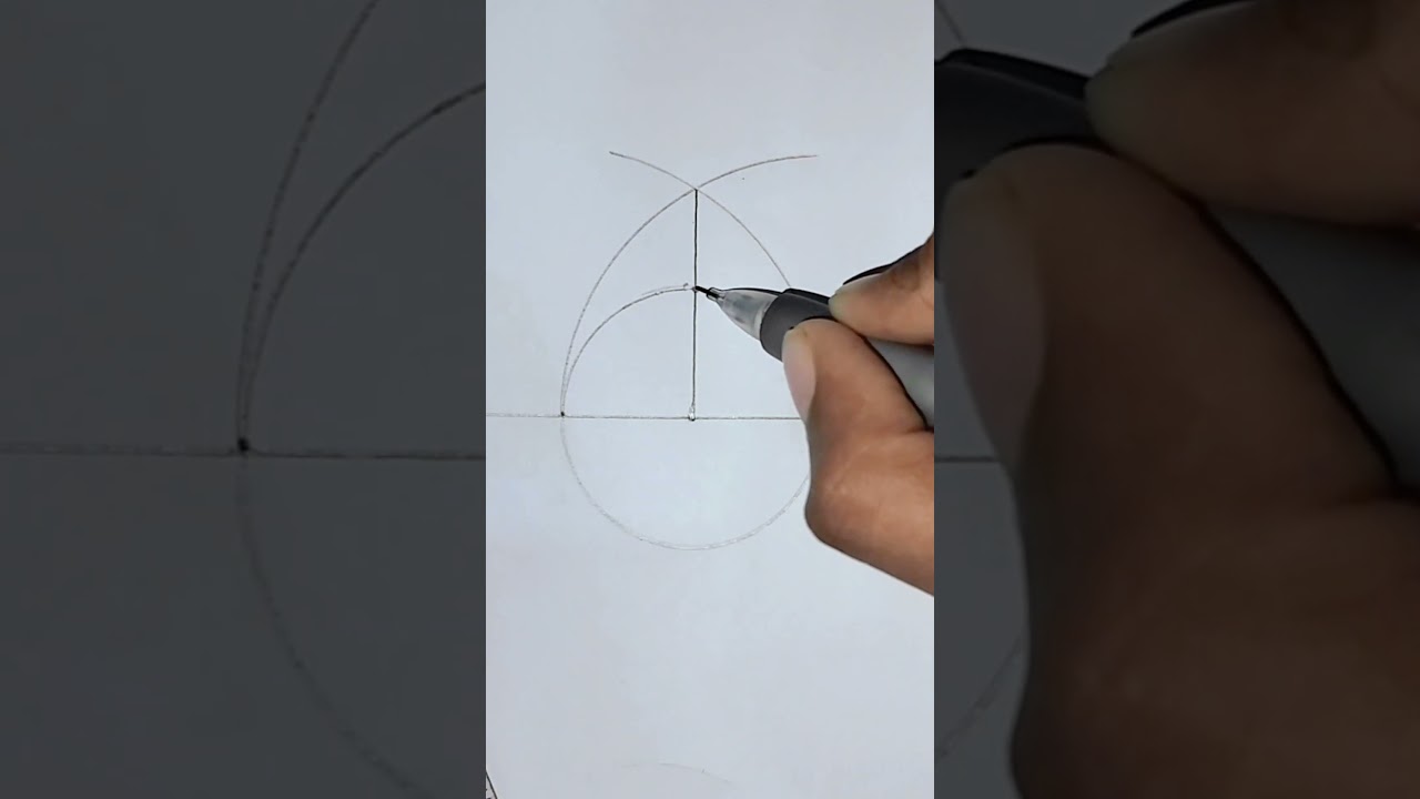 Perfect Way To Draw An Egg Shape #shorts #viral #egg #geometry #construction