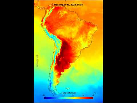Temperature December 2022 South America