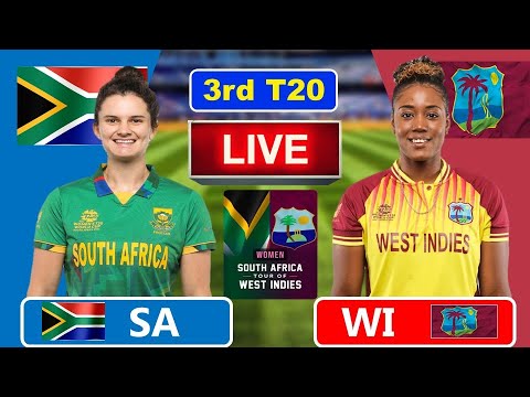 🔴Live: West Indies Women vs South Africa Women | 3rd ODI | Live Cricket Score & Commentary