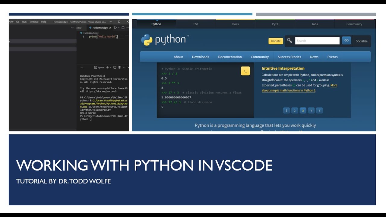 VSCode Tutorial: How to use Python (Hello World)