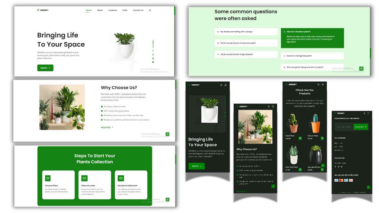 How to Make a Responsive Plant website design using html css Js Full Tutorial Beginners to Advanced
