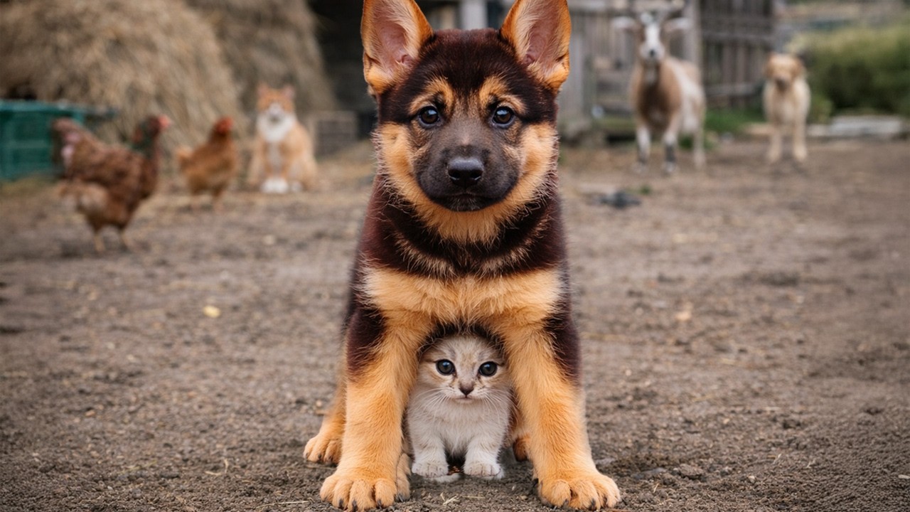 ¡Cuando los gatos y los perros se protegen mutuamente! 🐕🐱❤️