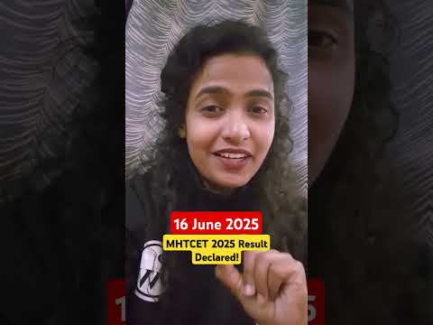 MHTCET 2025 Result date declared! #mhtcet #result