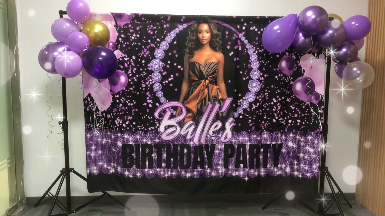 Custom Premium Polyester Party Backdrop With Photo Text Lofaris