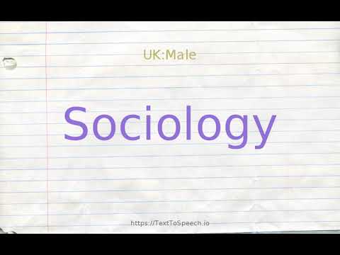 How to pronounce sociology