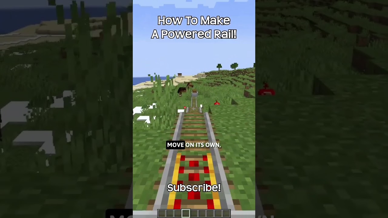 How To Make A Powered Rail In Minecraft!