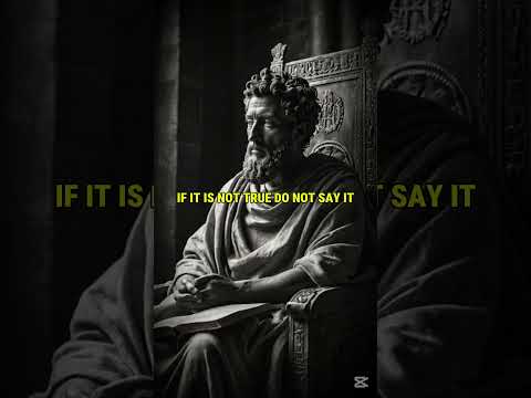 Silence or Truth - Nothing Else | Stoic Quote by Marcus Aurelius #stoicphilosophy #marcusaurelius
