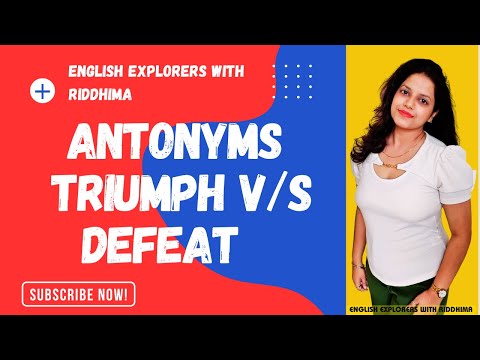 Daily Used Opposite Words In English | Antonyms TRIUMPH v/s DEFEAT