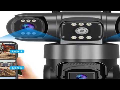 V380 Pro WiFi IP Camera Outdoor 12MP 6K Triple Lenses Triple Screens Security Video Monitor Night Vi
