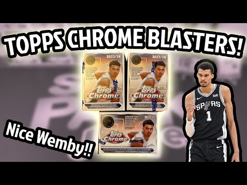 2023-24 Topps Chrome Basketball Blasters! A nice Wemby hit!