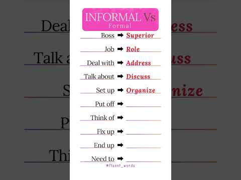 Informal🕺VS Formal 👔#english #grammar #languagelearning #advancedwords #viralfeeds #fluentwords