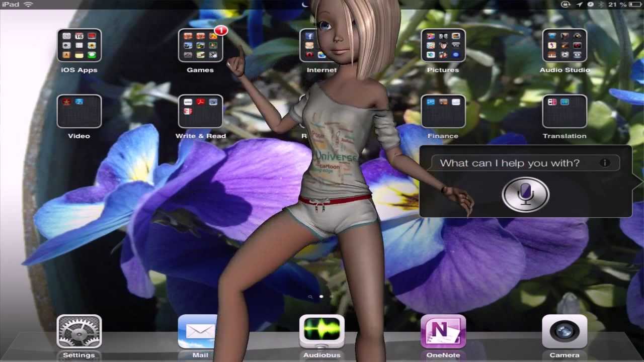 DAZ 3D Model - Kimberly in front of my iPad pic