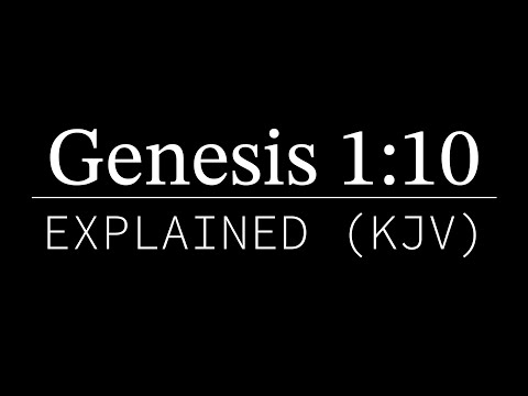 Genesis 1:10 Explained | KJV Bible