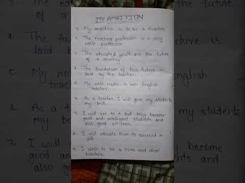essay on my ambition #shorts #essay #ambition #aim