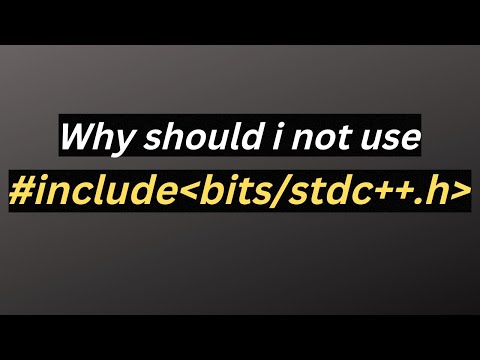 Why should I not include bits/stdc++.h ?
