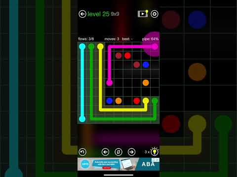 Flow Free [ 9x9 ] Level 25 #shorts #flowfree #microgameplay