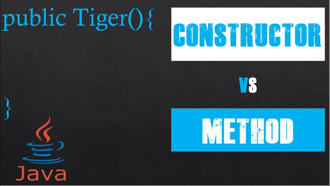 Constructors vs. Methods in Java | Coding With Tre'