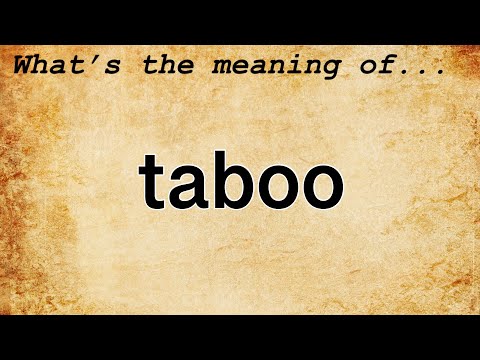 Taboo Meaning : Definition of Taboo