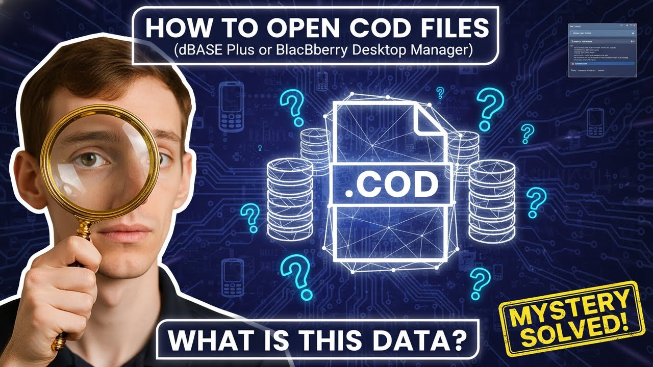 How to Open COD Files (dBASE Plus or BlackBerry Desktop Manager)