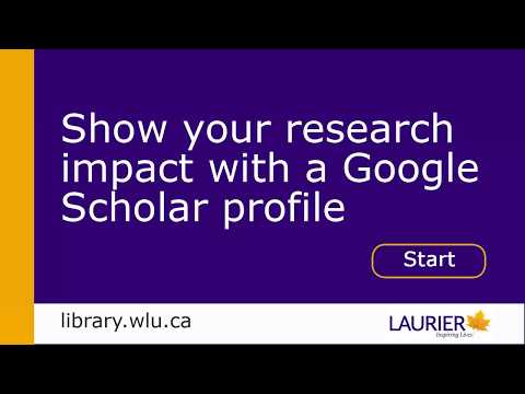 Show your research impact with a Google Scholar profile