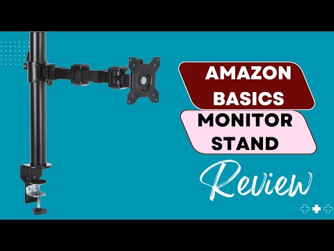 Amazon Basics Single Computer Monitor Stand: Height-Adjustable Workspace Upgrade