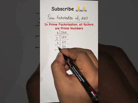 Prime Factorization of 240 #maths #mathshorts #youtubeshorts #trending #viral #shorts